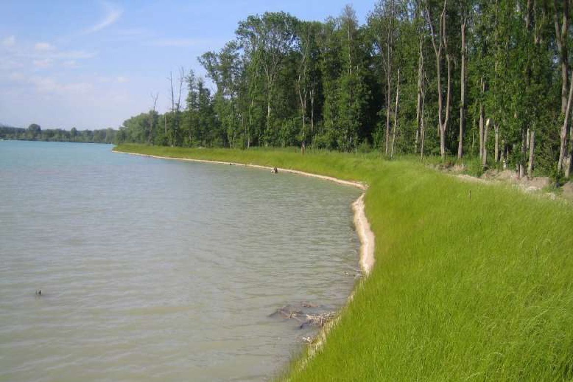 Protection de berges dans une gravière - Nature et Techniques